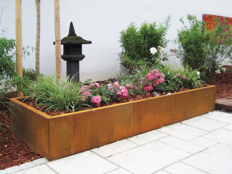 Déco jardin acier corten-30 idées pour sortir les sentiers battus
