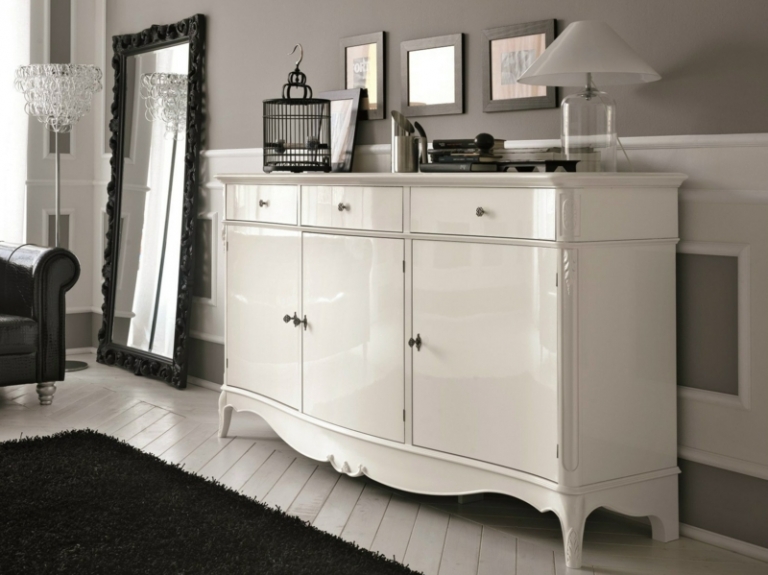 Buffet blanc laqué design en 14 idées modernes et élégantes