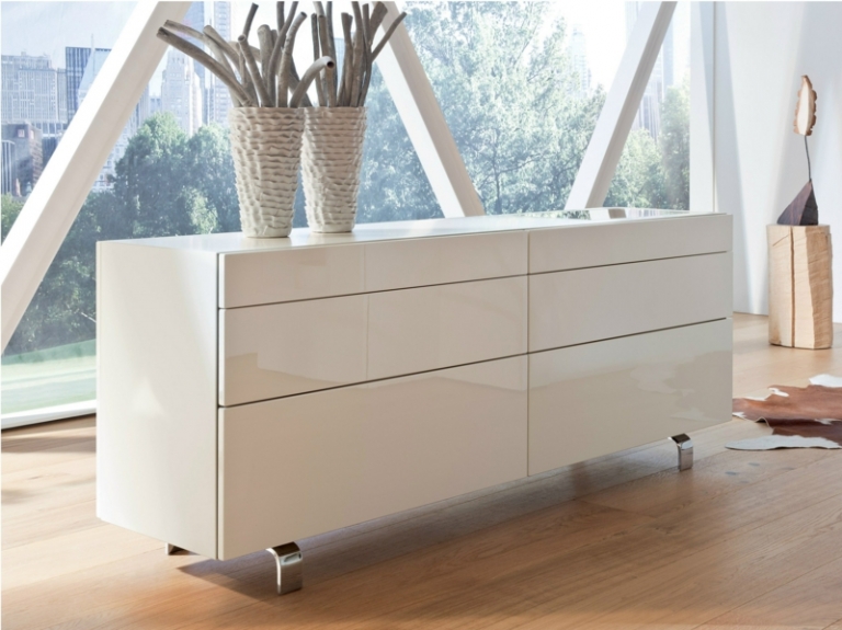 Buffet blanc laqué design en 14 idées modernes et élégantes