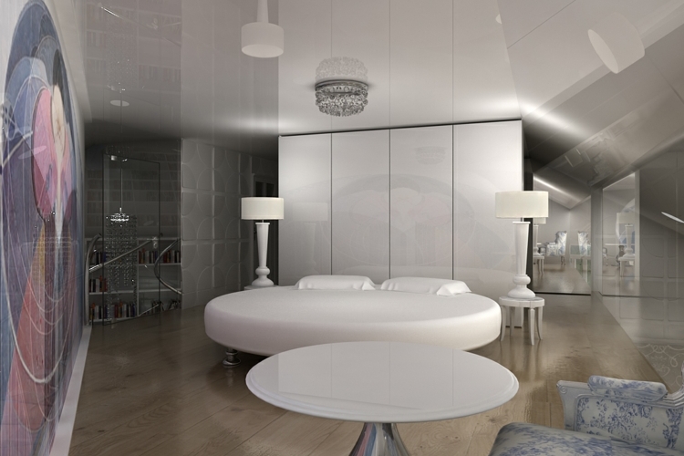 Lit rond design pour la chambre adulte moderne en 36 idées