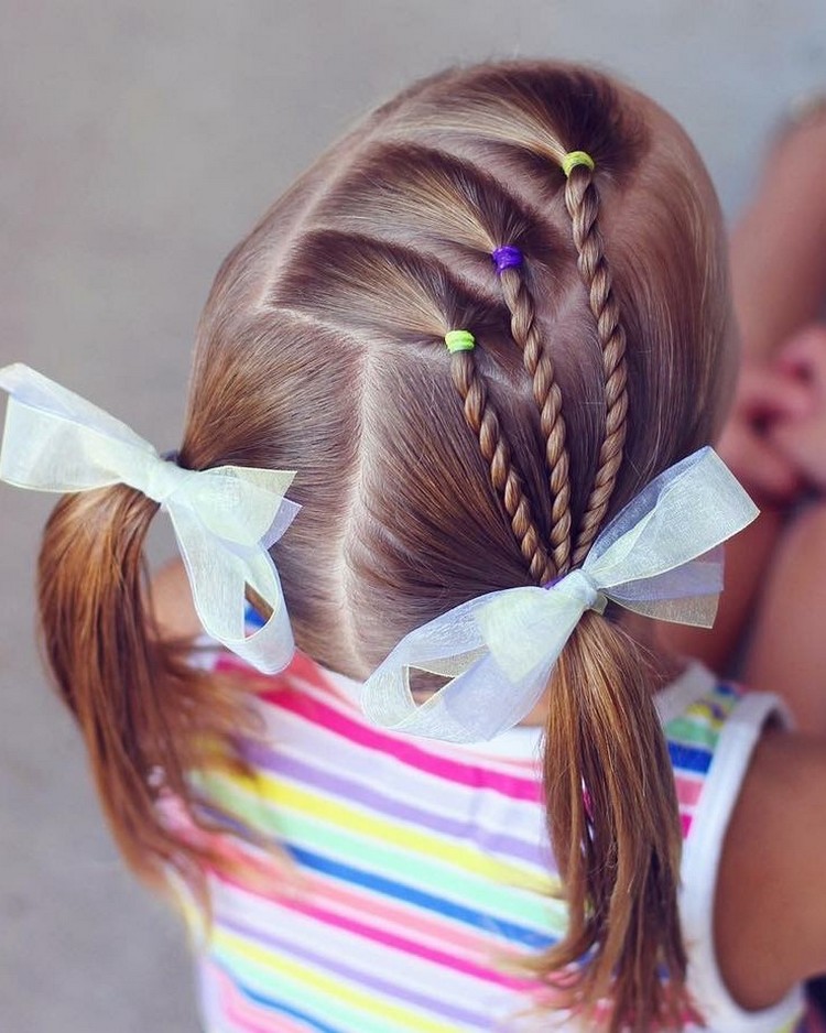 Quelle coiffure fillette choisir pour l'école? 50+ idées chics et ...