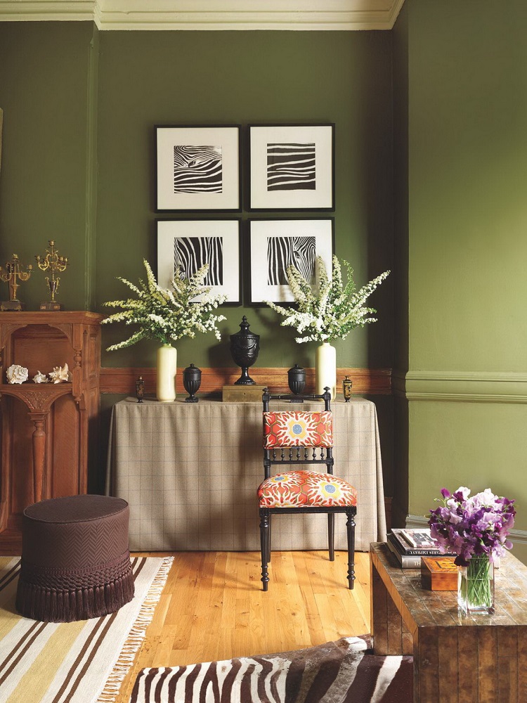Peinture vert olive - idées déco pour l'inviter chez vous
