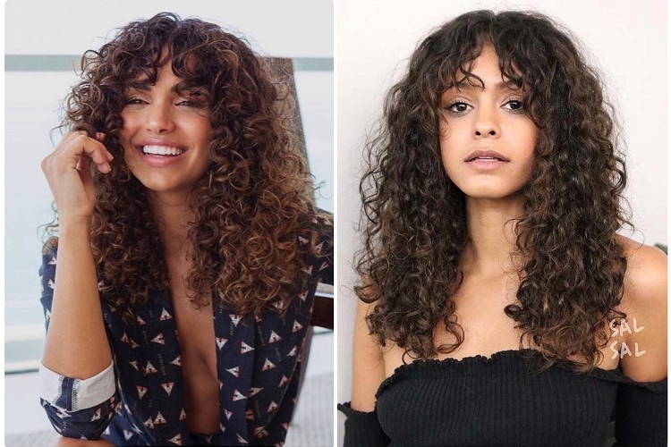 Frange Rideau Cheveux Frises