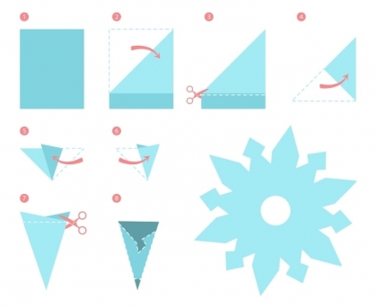 Flocons de neige en papier : 6 tutos et motifs simples pour les enfants ...