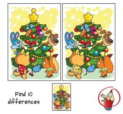 Jeux des différences Noël : 24 images gratuites en PDF