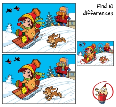 Jeux des différences Noël : 24 images gratuites en PDF